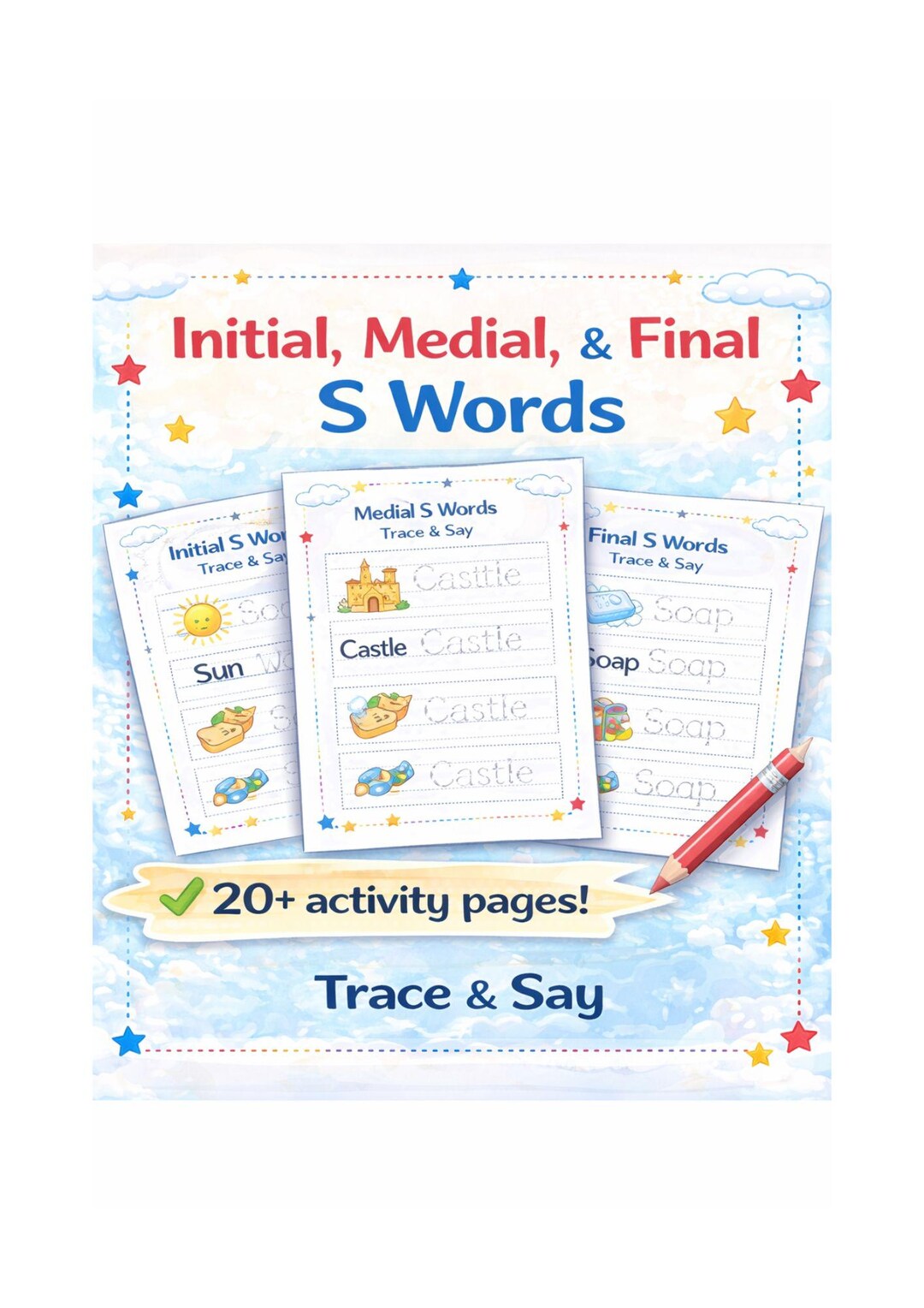 S Sound Articulation Worksheets | Speech Therapy Printables for Kids ...