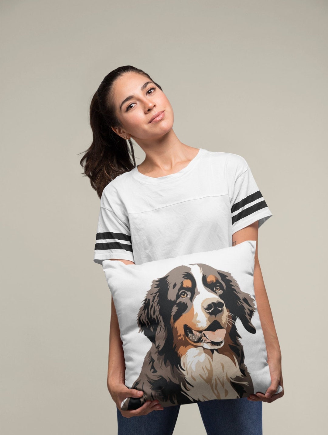 Bernese Mountain Dog Pillow, Home Decor, Love Our Pets! - Etsy