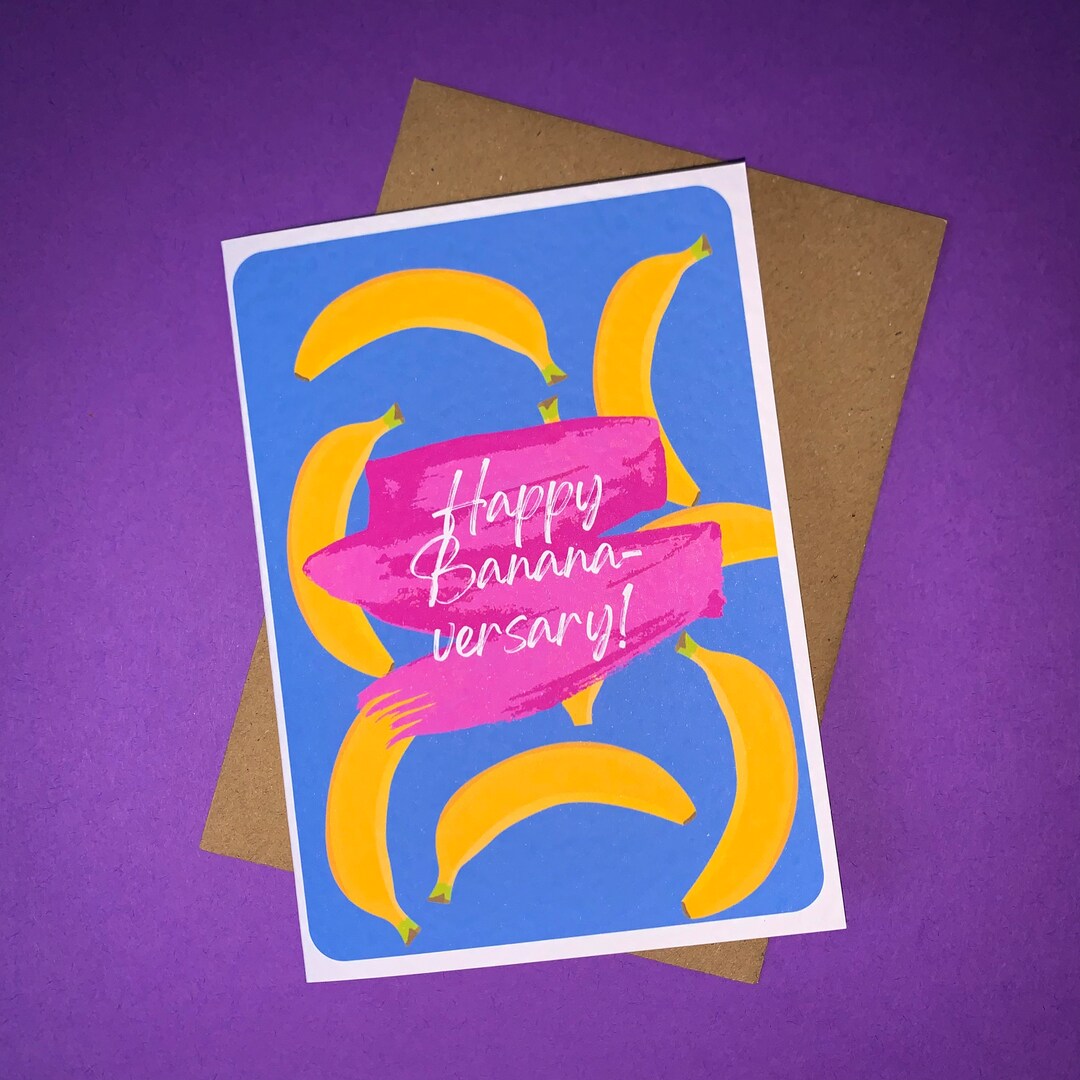 Happy Banana-versary Anniversary Card - Etsy