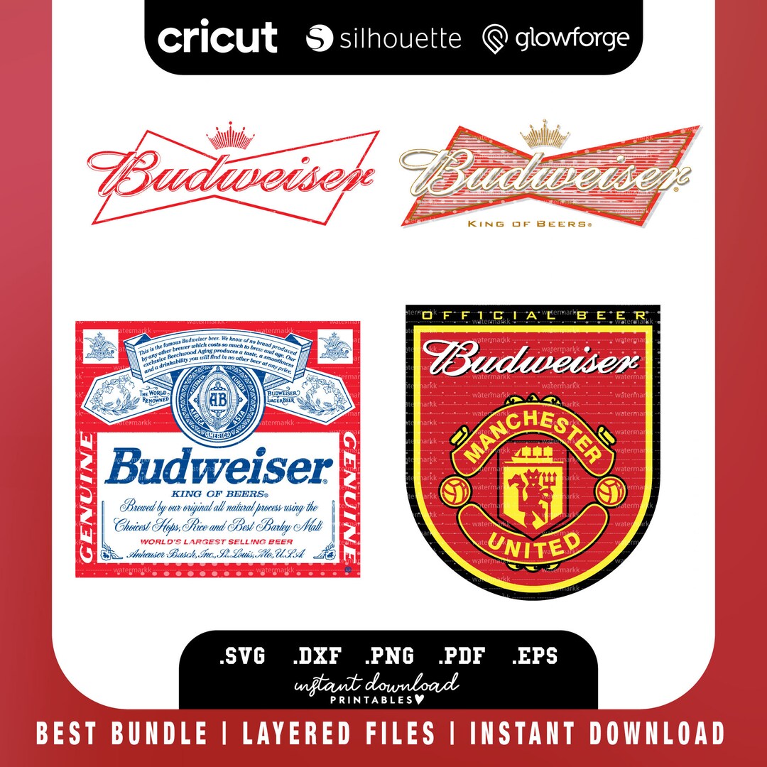 Budweiser, Bud Logo SVG, PNG, DXF, Cnc Decal, Logo, Sticker, Silhouette ...