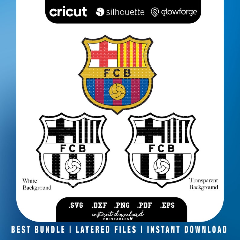 Logo, Barca SVG , Football Logo, Sticker, Silhouette Vector, Cricut Svg ...