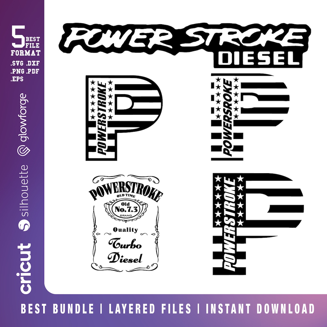 Powerstroke SVG PNG DXF Cricut File, Svg Bundle, Sticker, Cricut Svg ...