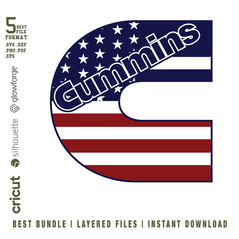 SVG Cummins Logo SVG and 300 Dpi Png Formats Ready to Use for Cricut ...