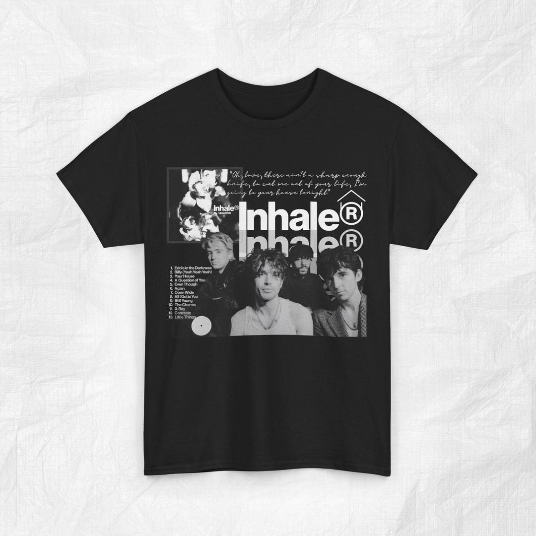 Inhaler-inspired open Wide Album Art T-shirt Fan UK Tour Tee Unisex ...
