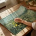 Serene Meadow Digital Oil Painting - Tranquil Wildflower Landscape Art ...