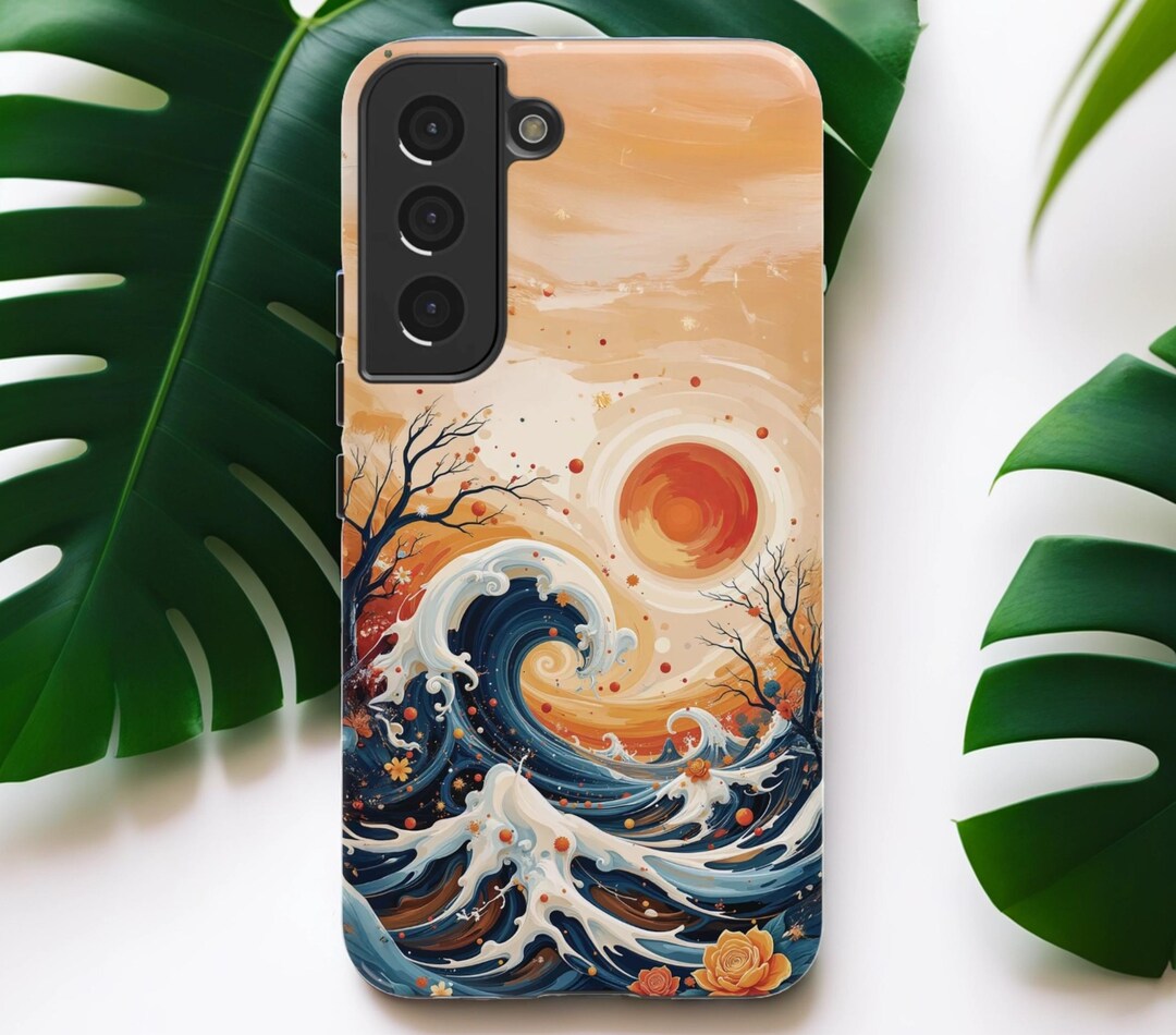 Kanagawa Wave Phone Case, Japanese Landscape iPhone 8 11 12 13 14 15 16 ...