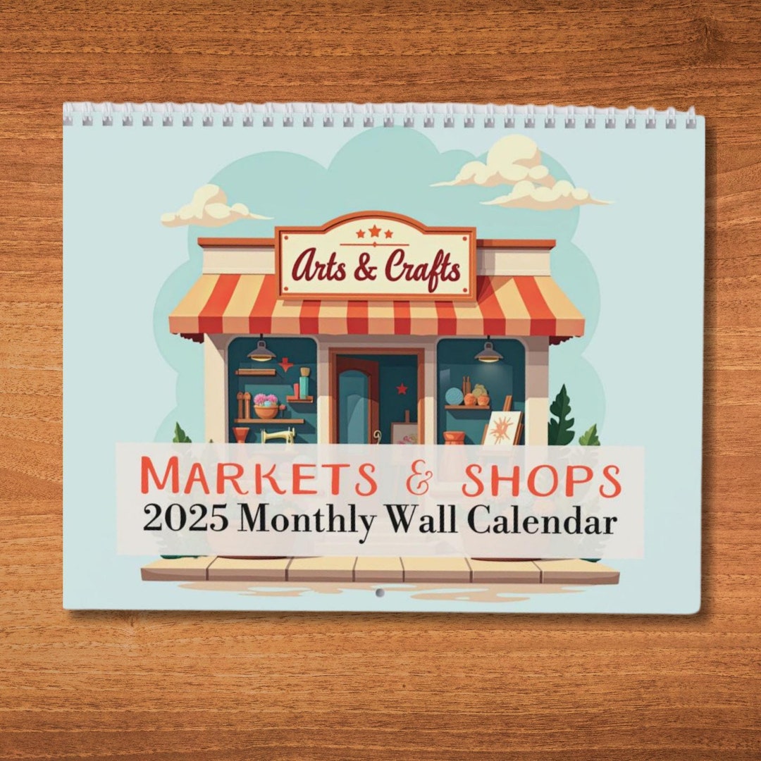 Storefront Shops and Markets 2025 Wall Calendar, Shopfront Scenes 12 ...