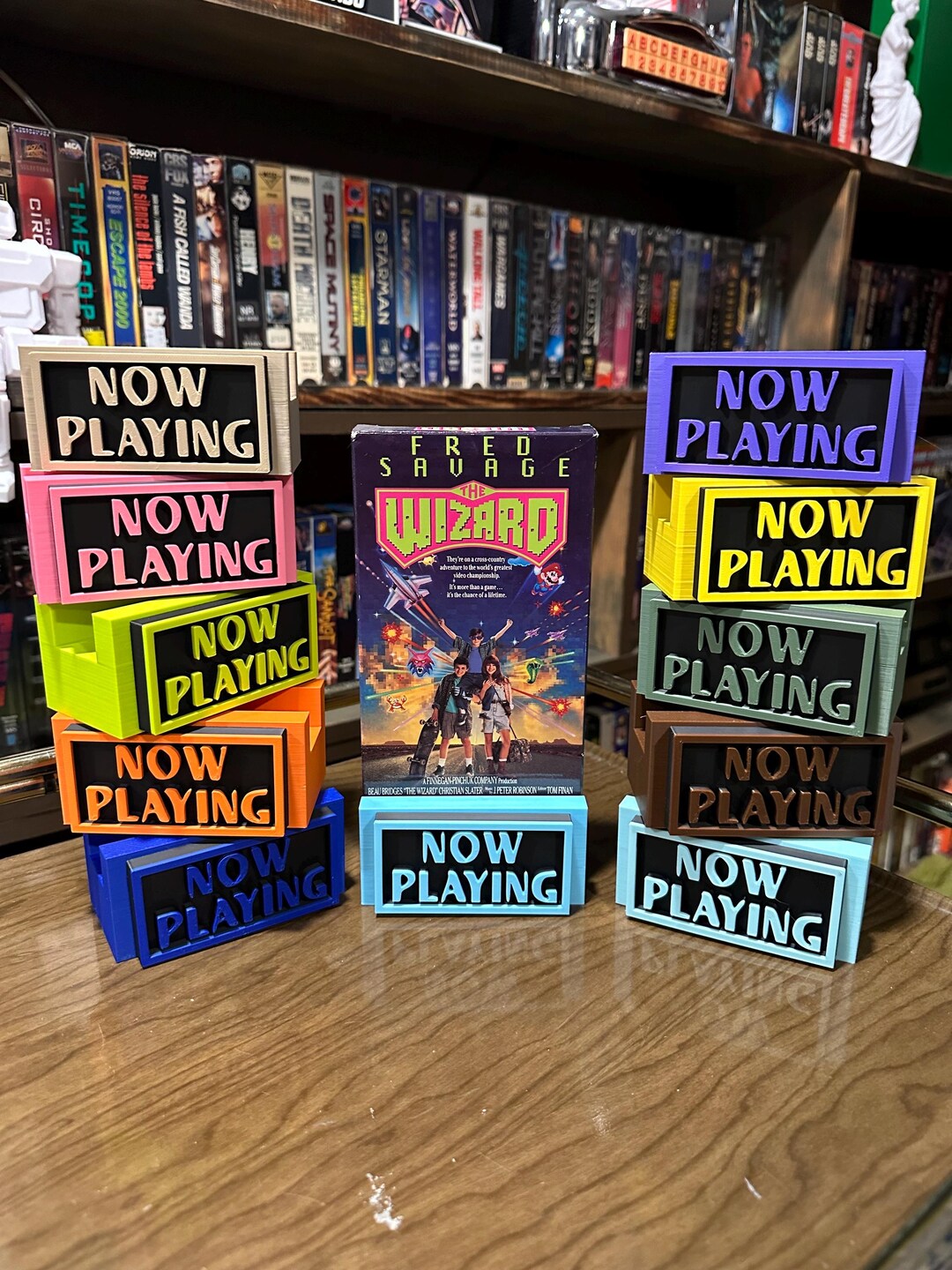 Retro VHS Display Stands | VHS Movie Stand | Horror Room Movie Displays ...