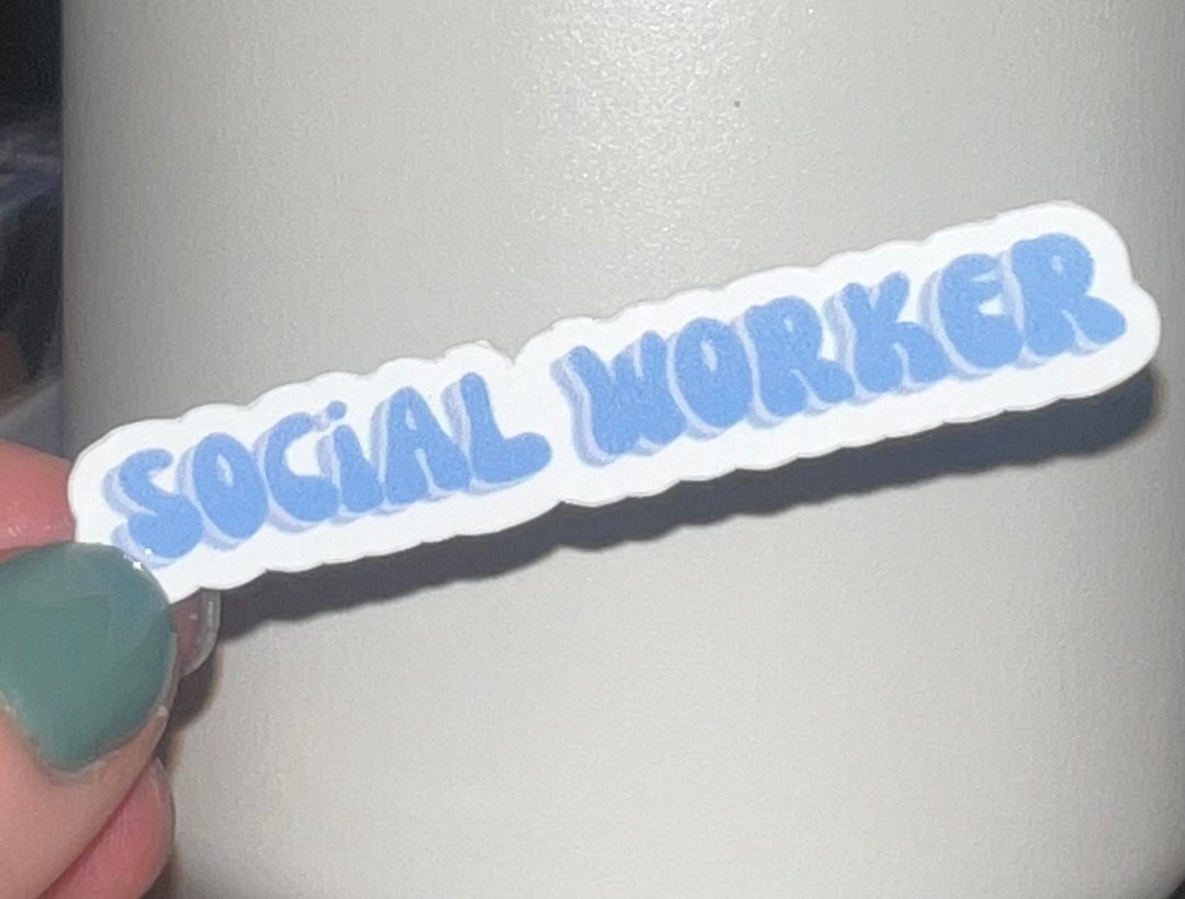 Social Work Sticker With Highlights Custom Colors - Etsy