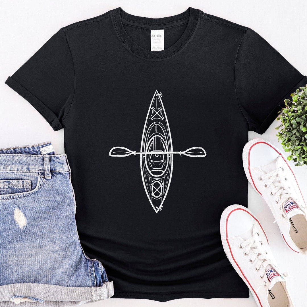 Simple Kayak T Shirt, Kayak Gift for Male or Female, Vintage Style ...