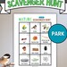 Scavenger Hunt for Kids - Park Adventure | Printable Outdoor Activity ...