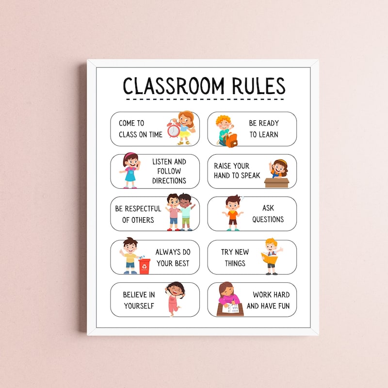 Classroom Rules Sign - Etsy