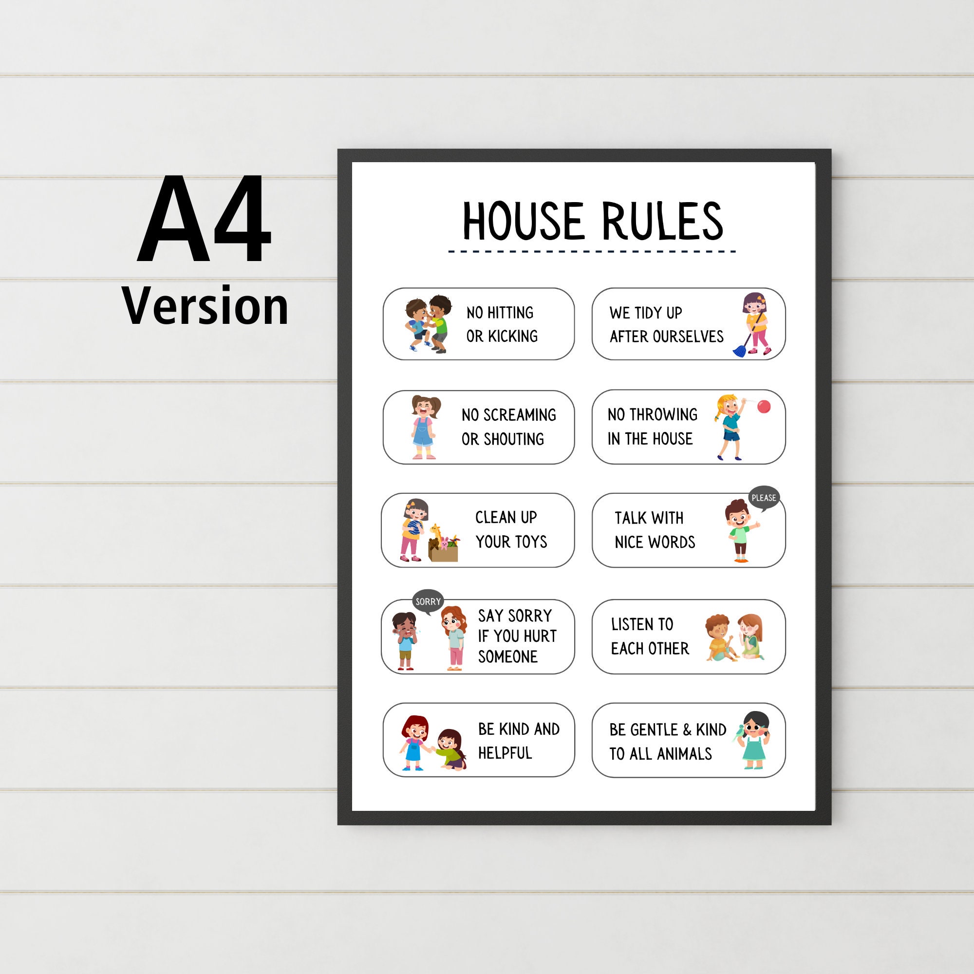 House Rules for Kids | Family House Rules | Easy-to-understand With ...