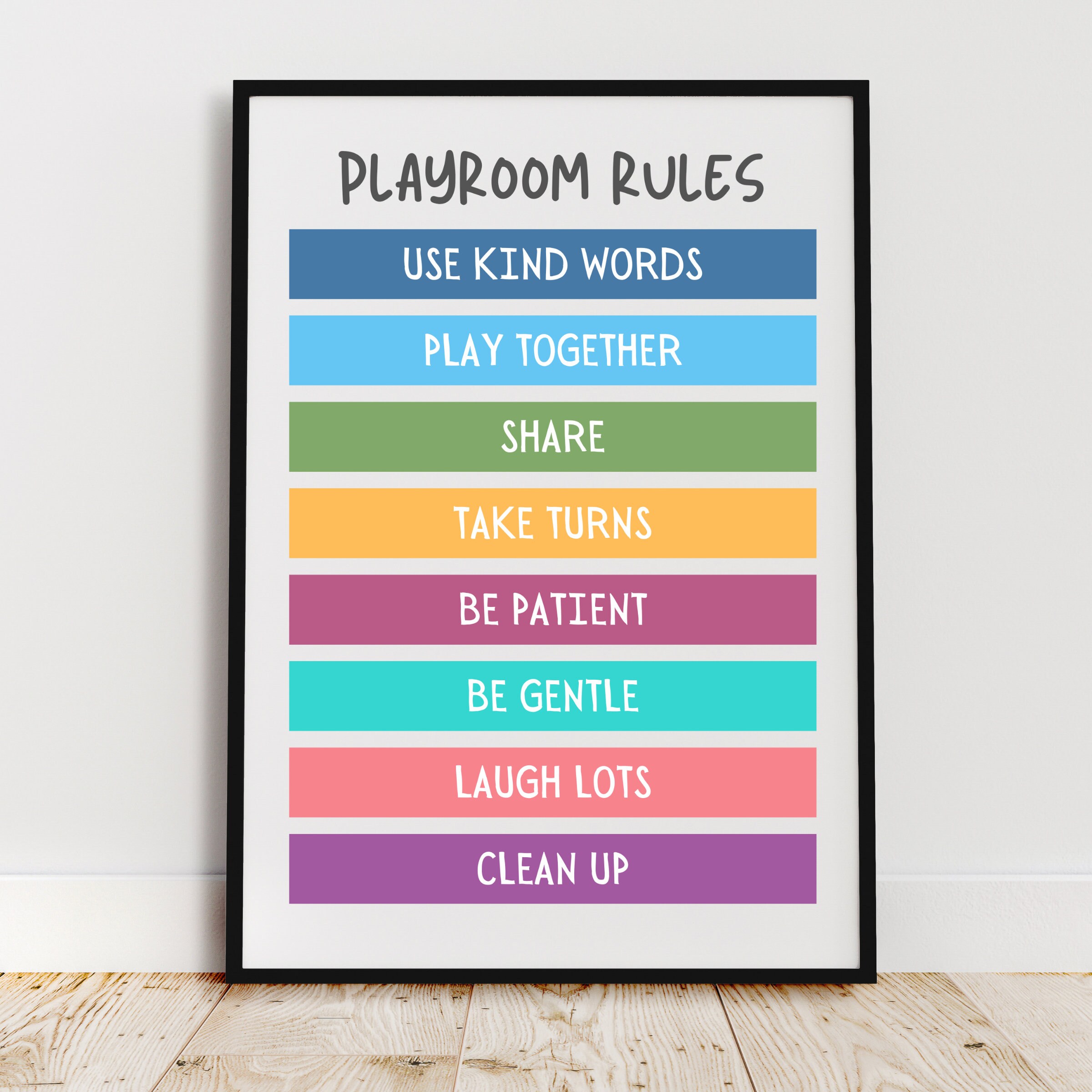 Playroom Printable Rules Sign | Preschool, Daycare, Home Play Room ...