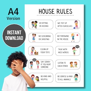 House Rules for Kids | Family House Rules | Easy-to-understand With ...