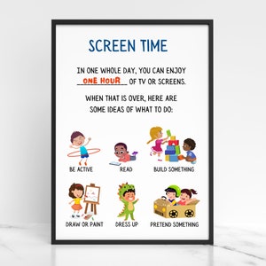 Screen Time House Rules for Kids | Rules for Toddlers & Preschoolers ...
