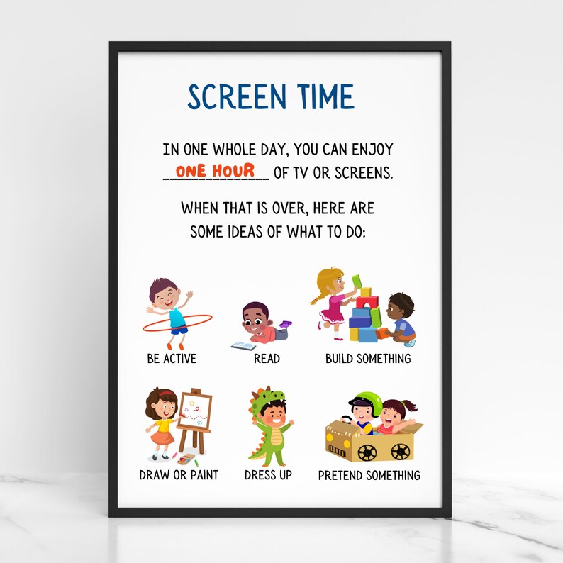Screen Time House Rules for Kids | Rules for Toddlers & Preschoolers ...