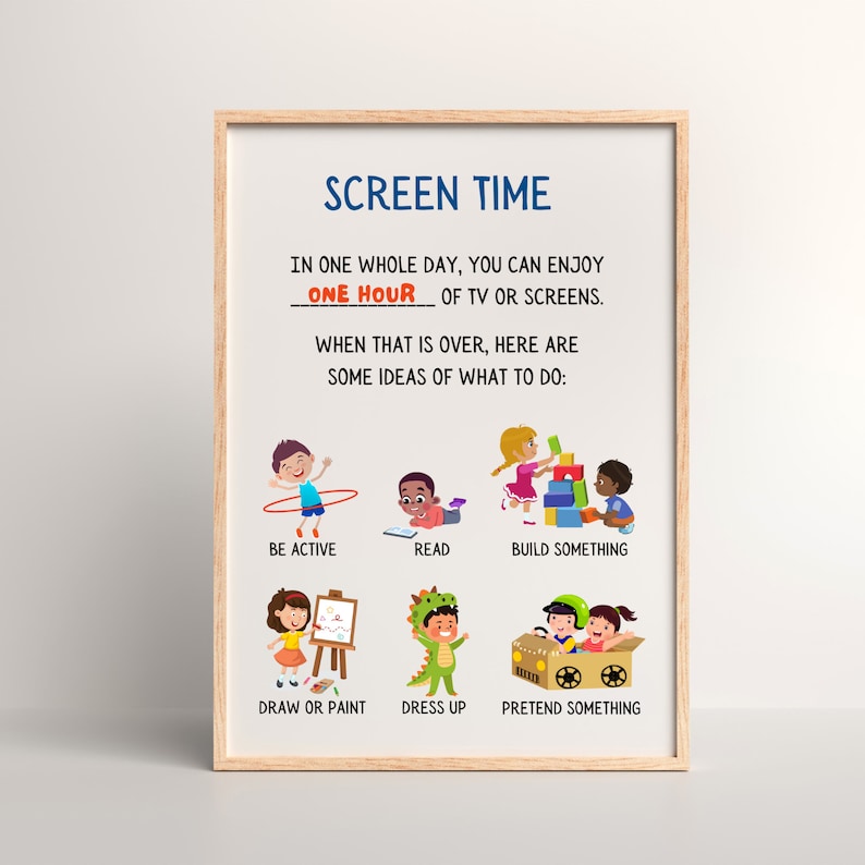 Screen Time House Rules for Kids | Rules for Toddlers & Preschoolers ...