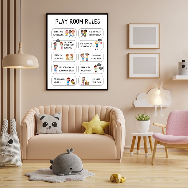 Playroom Rules Poster: Minimalist Kids Decor (digital Download) - Etsy