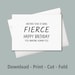 Printable Birthday Card | Another Year of Being Fierce | Downloadable ...