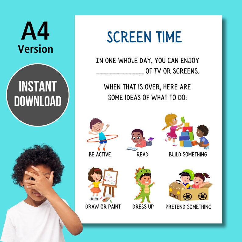 Screen Time House Rules for Kids | Rules for Toddlers & Preschoolers ...