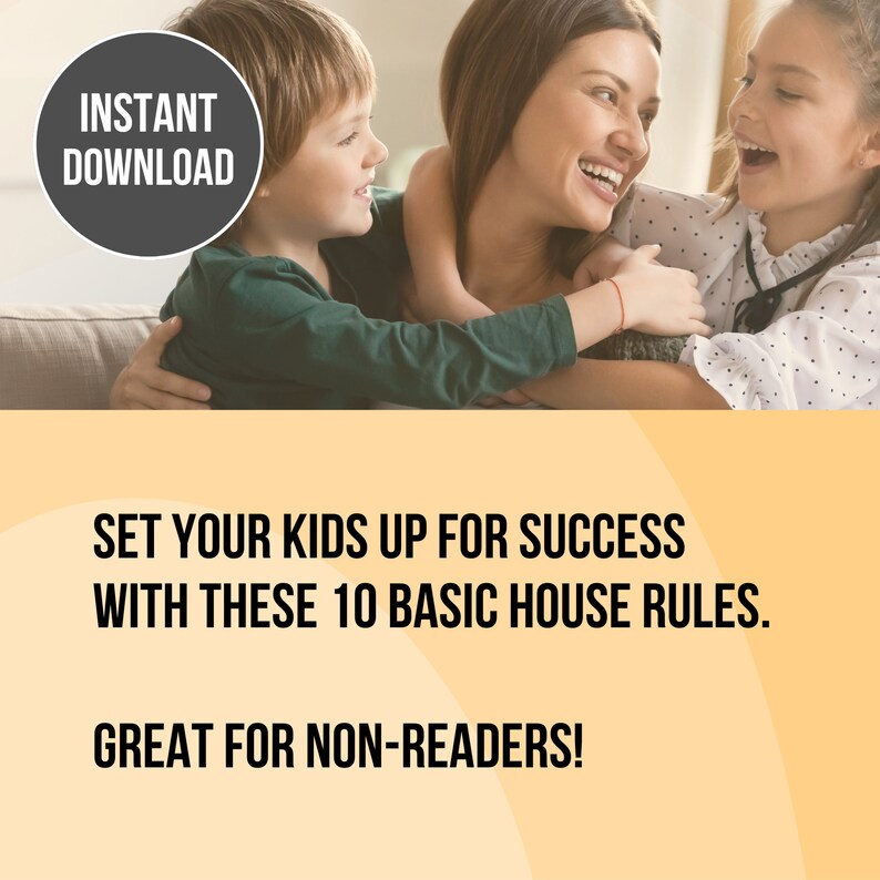 House Rules for Kids Family House Rules Easy-to-understand With ...