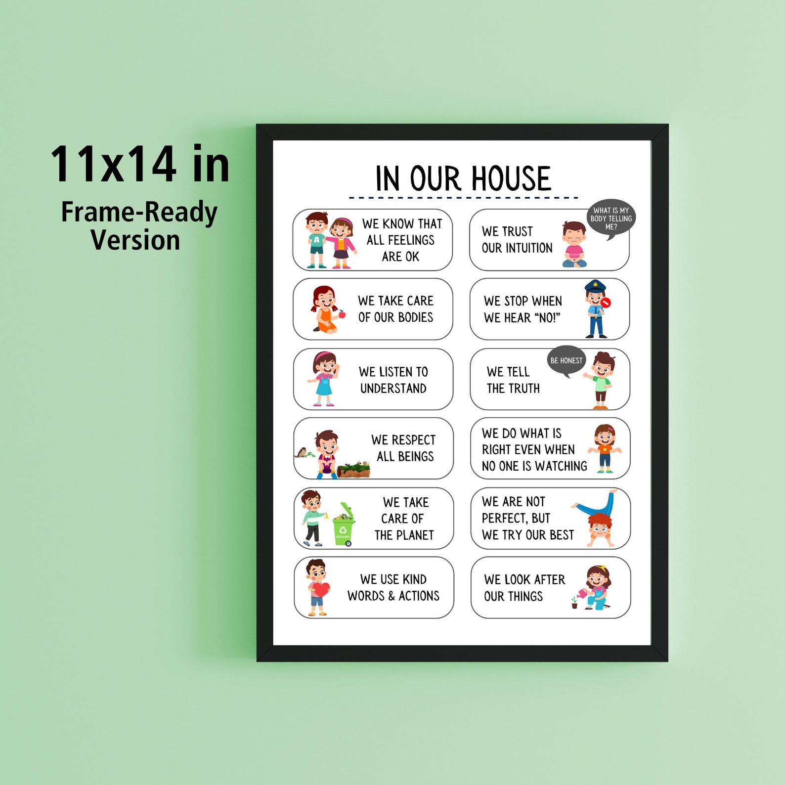 Positive House Rules for Kids | Family House Rules | Easy-to-understand ...