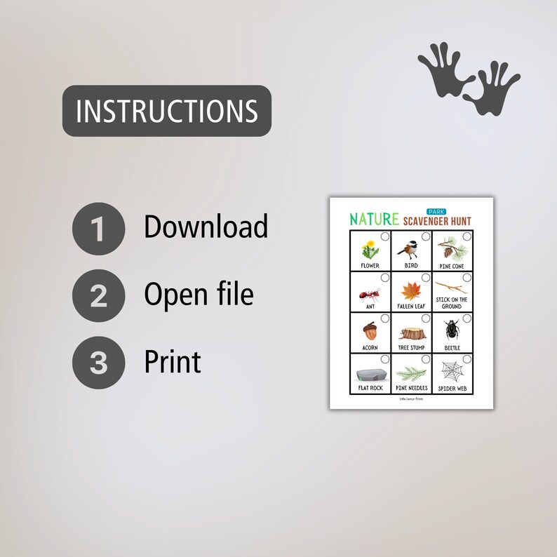 Scavenger Hunt for Kids - Park Adventure | Printable Outdoor Activity ...