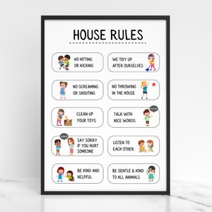 House Rules for Kids | Family House Rules | Easy-to-understand With ...