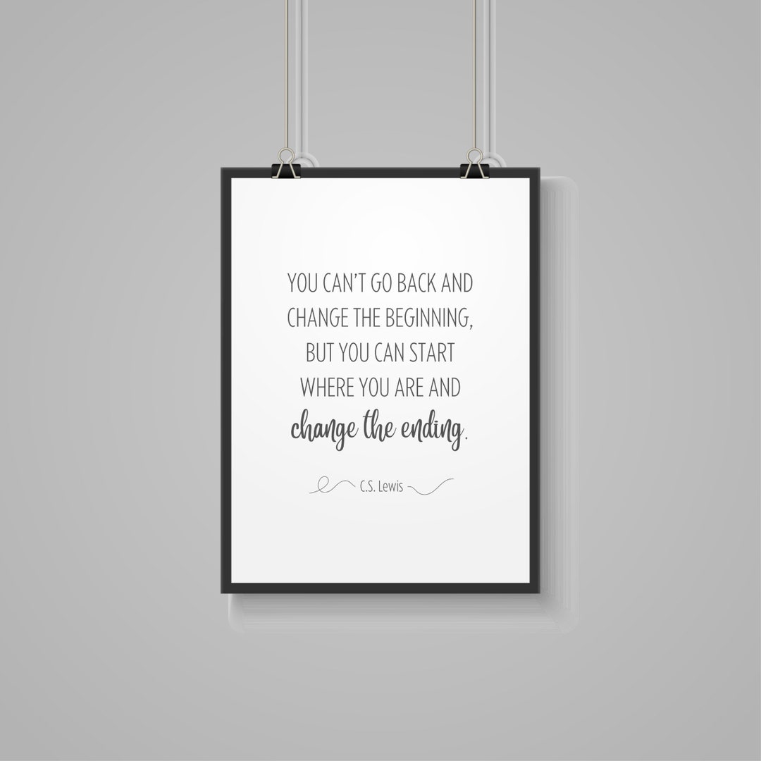 Life Quote Printable Wall Art About Change | CS Lewis | Printable Quote ...