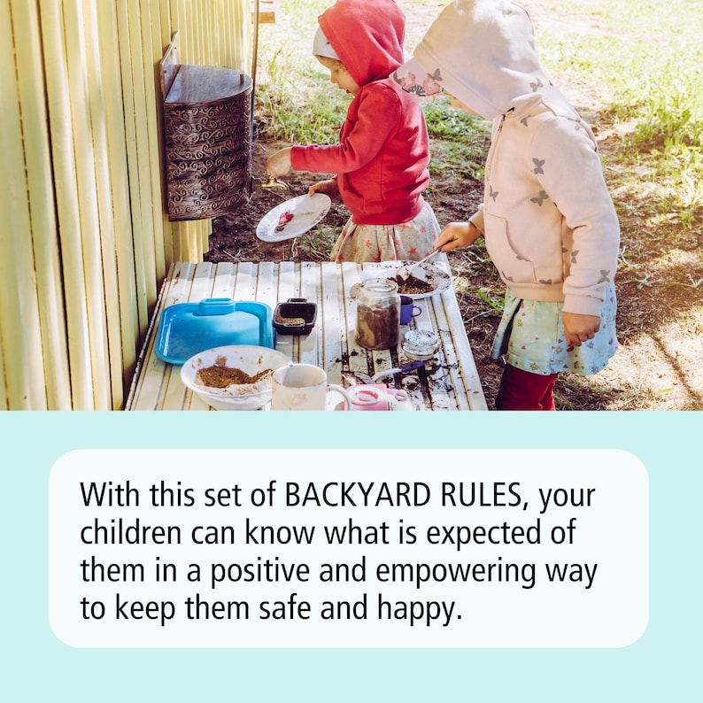 Backyard Rules for Kids | Printable Safety Rules for the Garden Yard ...