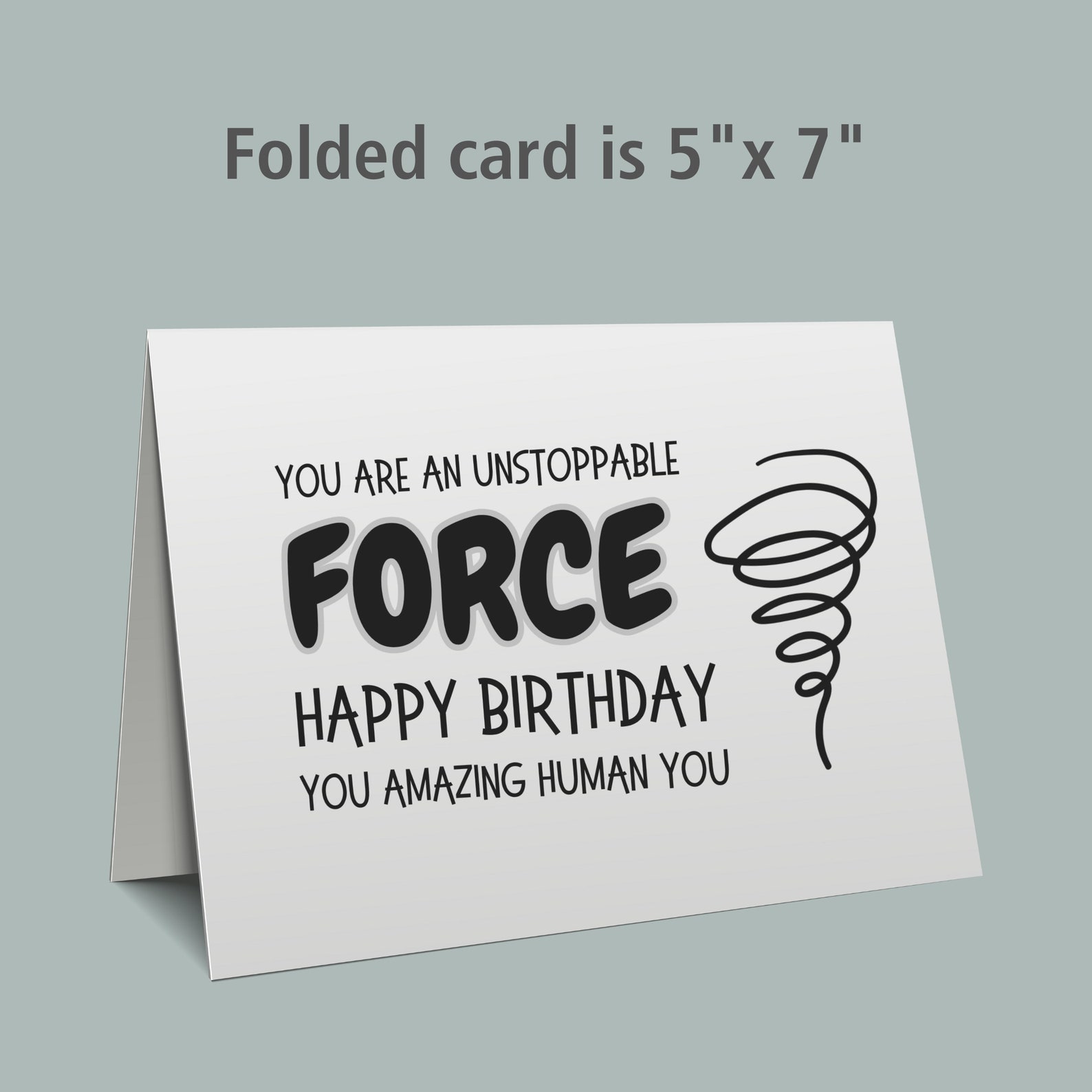 Unstoppable Force Birthday Card: Modern Happy Birthday Wishes ...
