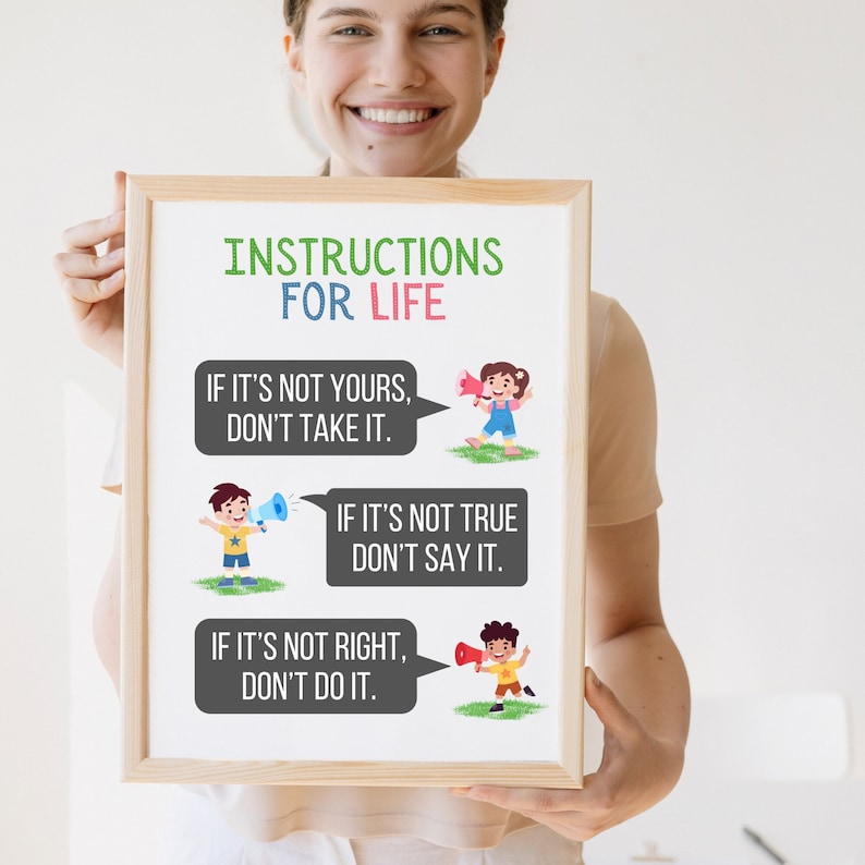 Instructions for Life | Printable House Rules for Kids | Family Rules ...