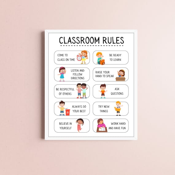 Kindergarten Classroom Rules Classroom Rules Posters