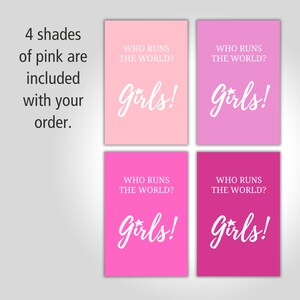 Who Runs the World? Girls Wall Art | Children's Wall Art | Pink ...