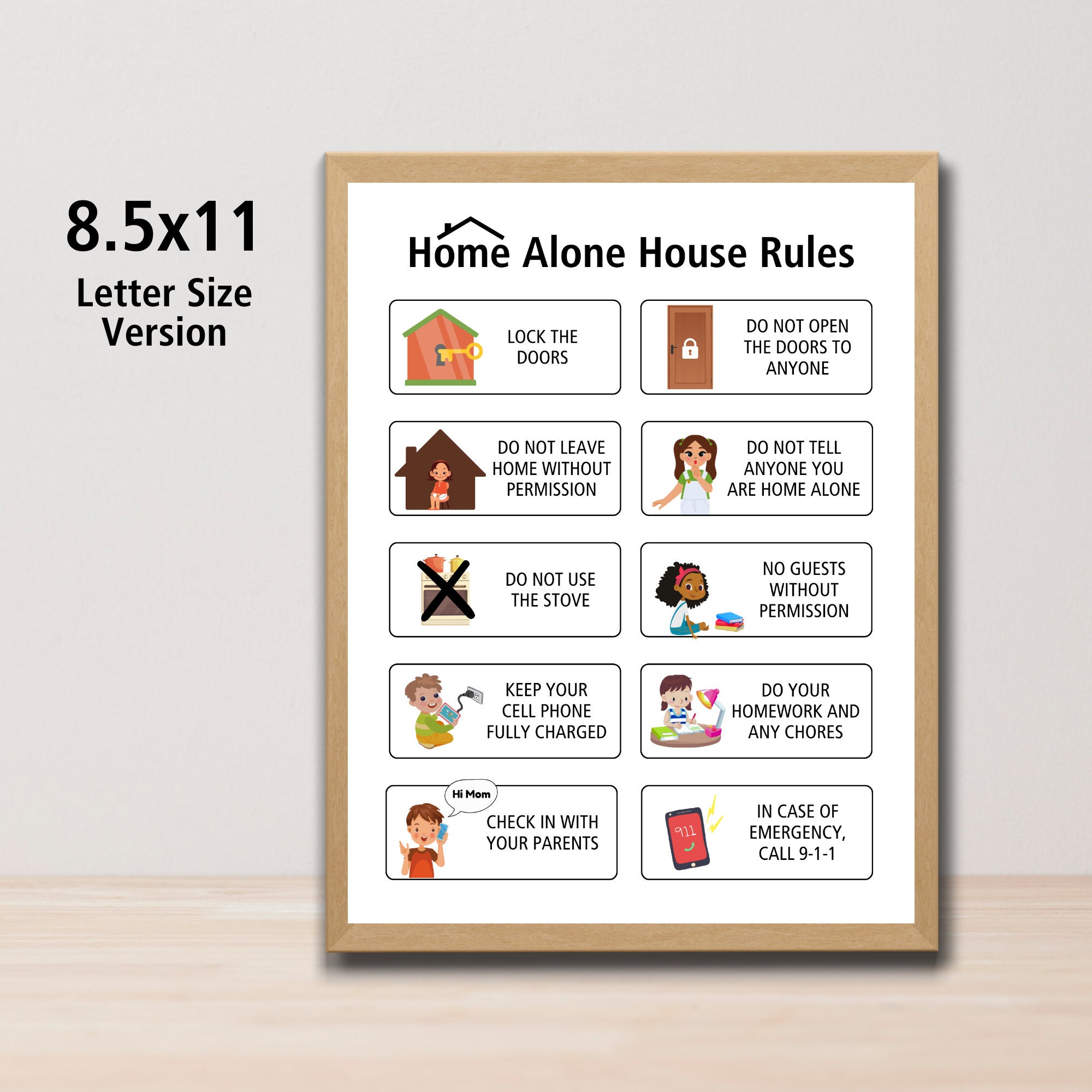 Home Alone House Rules for Kids | Family Rules for Kids Staying Home ...