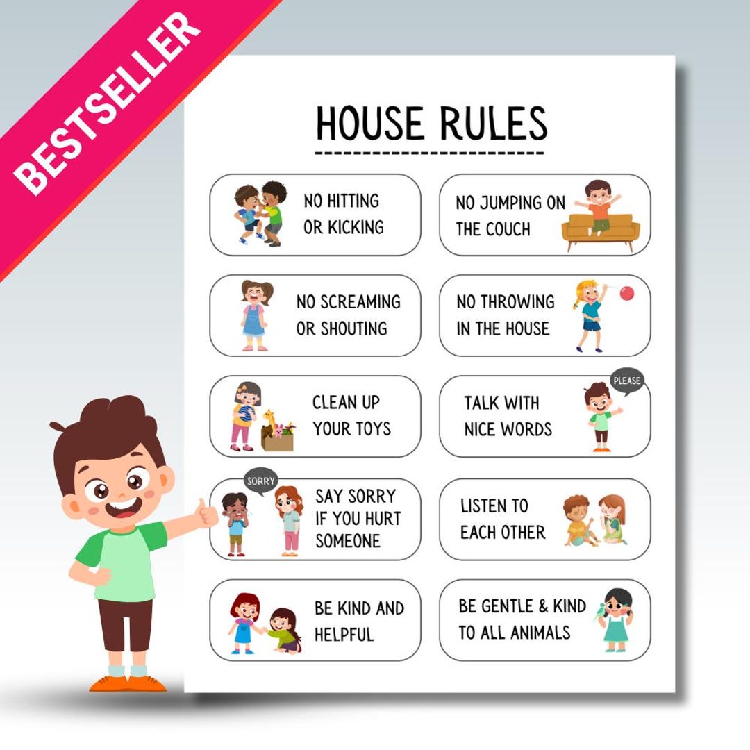 Family Rules for Kids | House Rules for Children| Easy-to-understand ...