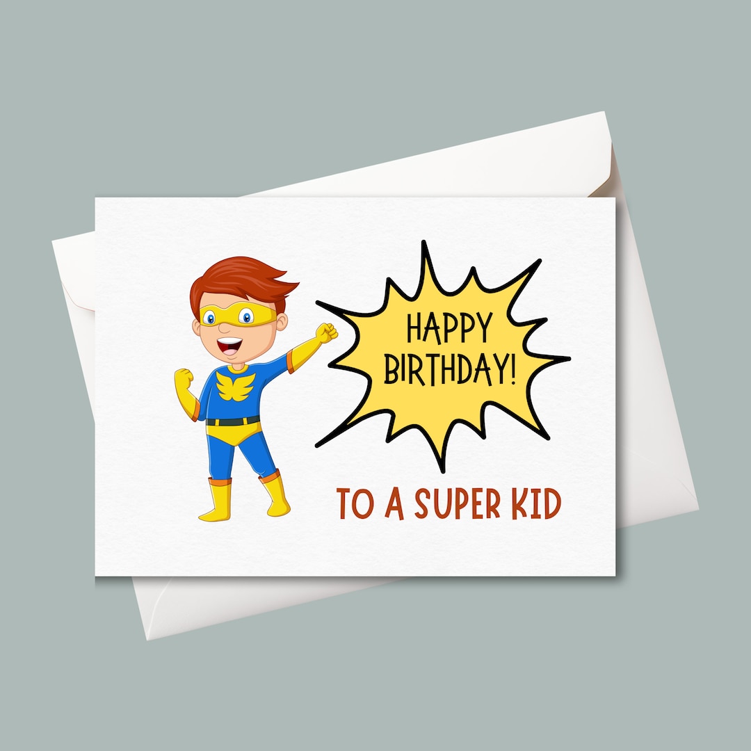 Printable Birthday Card for Kids | Boy's Birthday Card | Instant ...