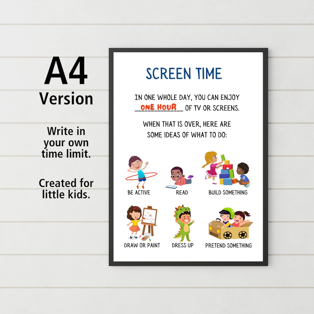 Screen Time House Rules for Kids | Rules for Toddlers & Preschoolers ...