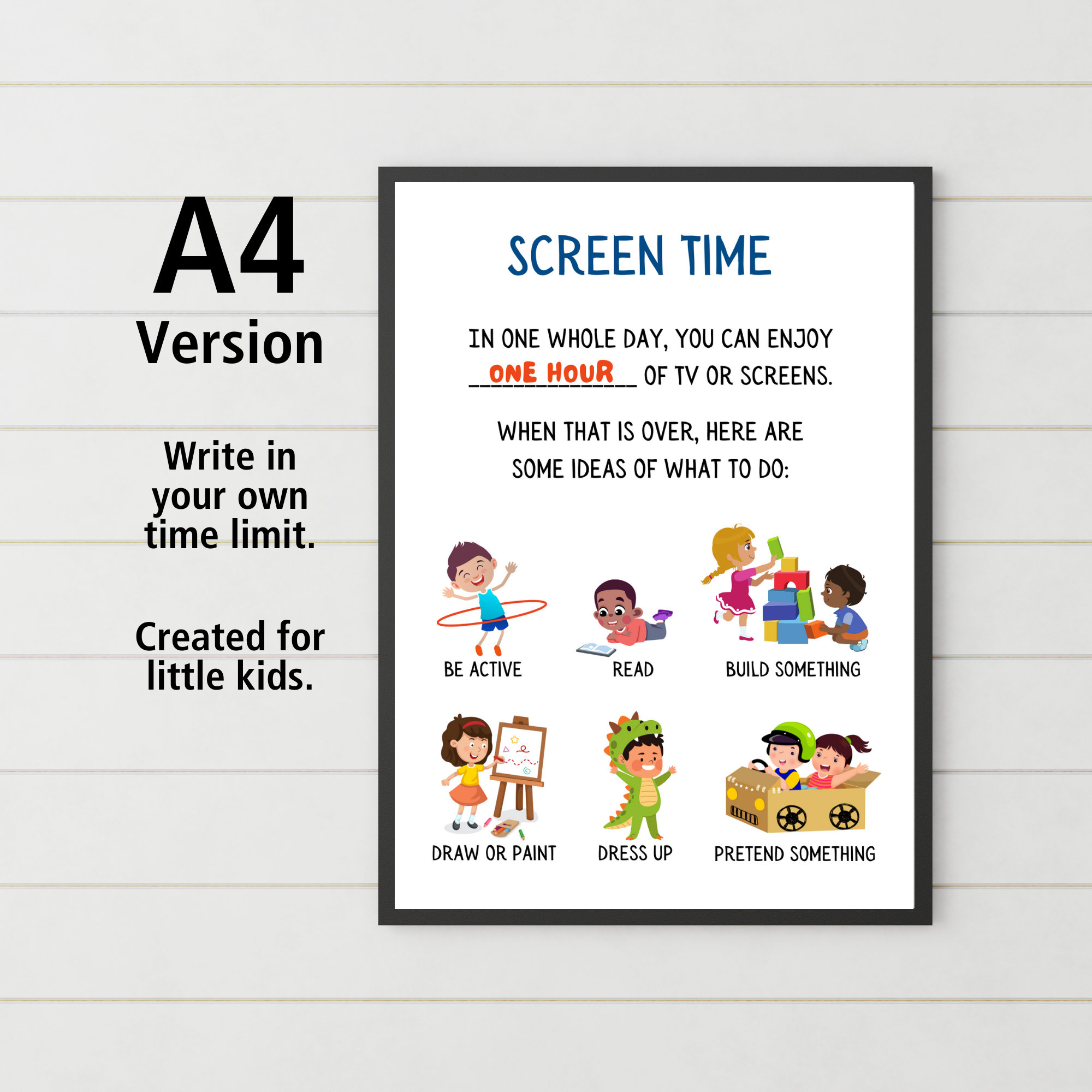 Screen Time House Rules for Kids | Rules for Toddlers & Preschoolers ...