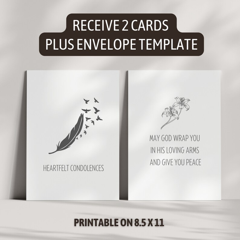 Sympathy Card Printable Condolence Card Instant Download Grief and Loss ...