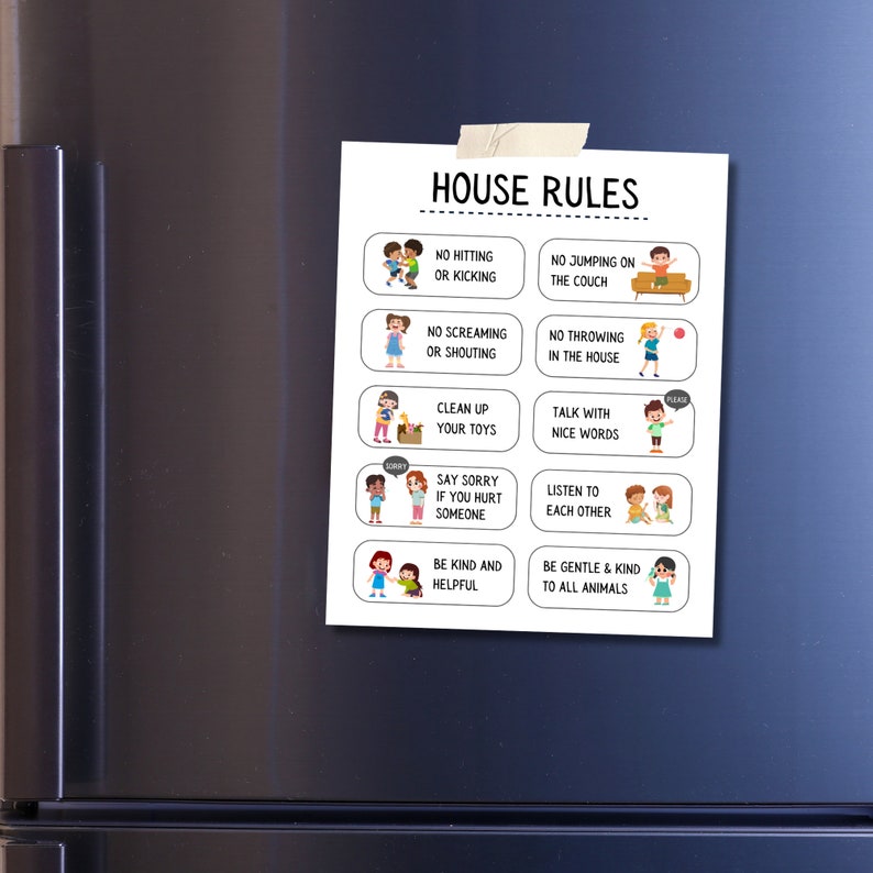 Family Rules for Kids | House Rules for Children| Easy-to-understand ...