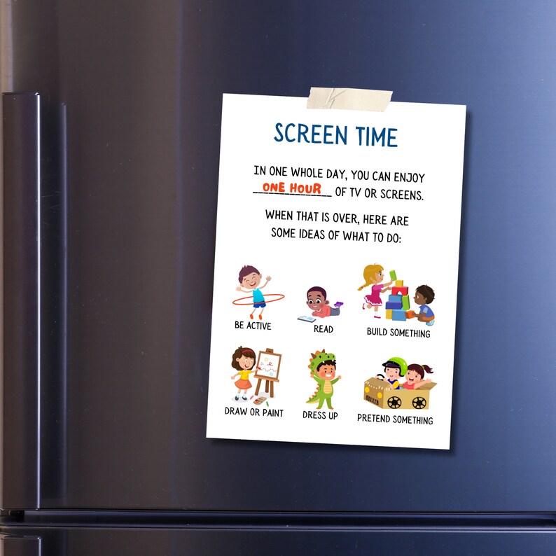 Screen Time House Rules for Kids | Rules for Toddlers & Preschoolers ...