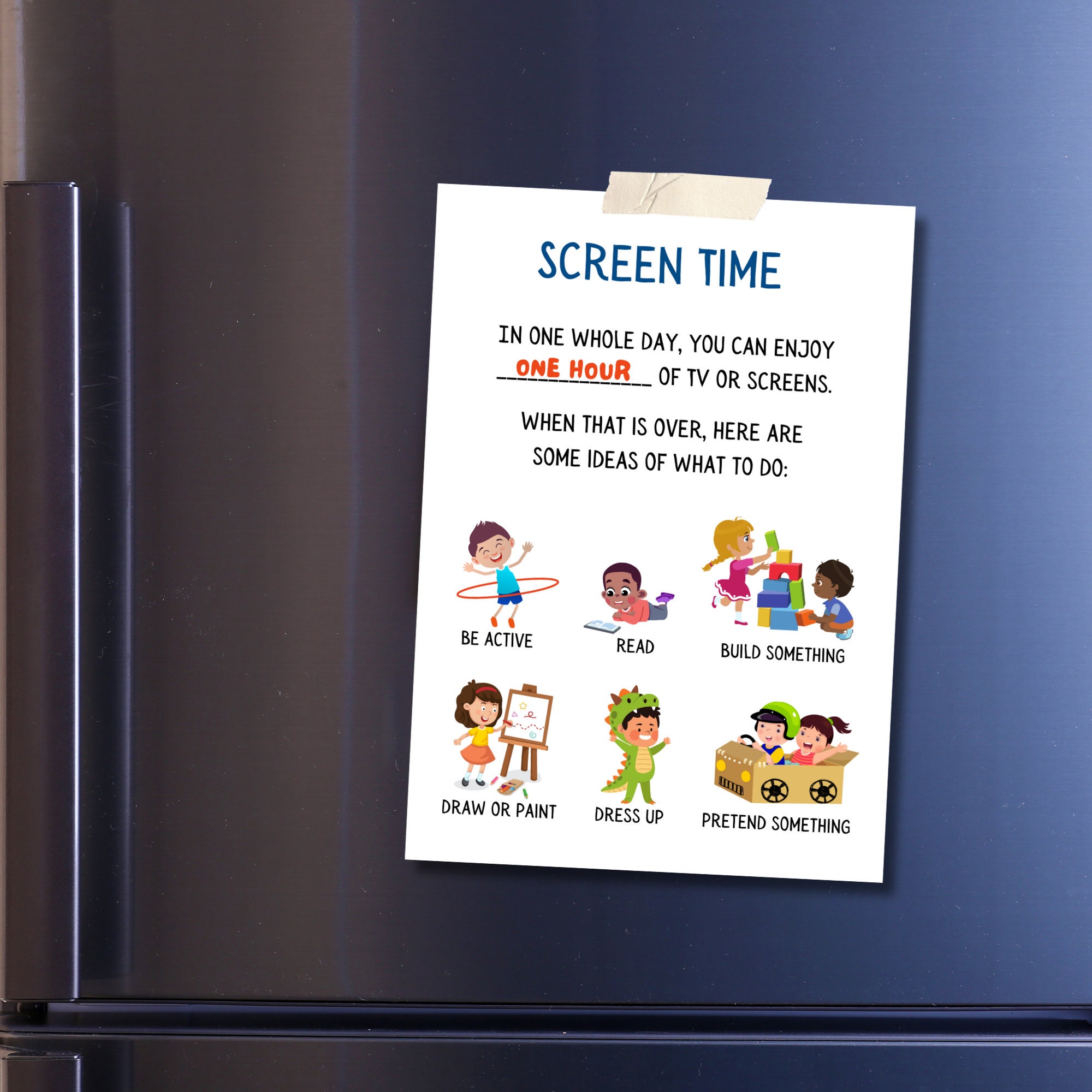 Screen Time House Rules for Kids | Rules for Toddlers & Preschoolers ...