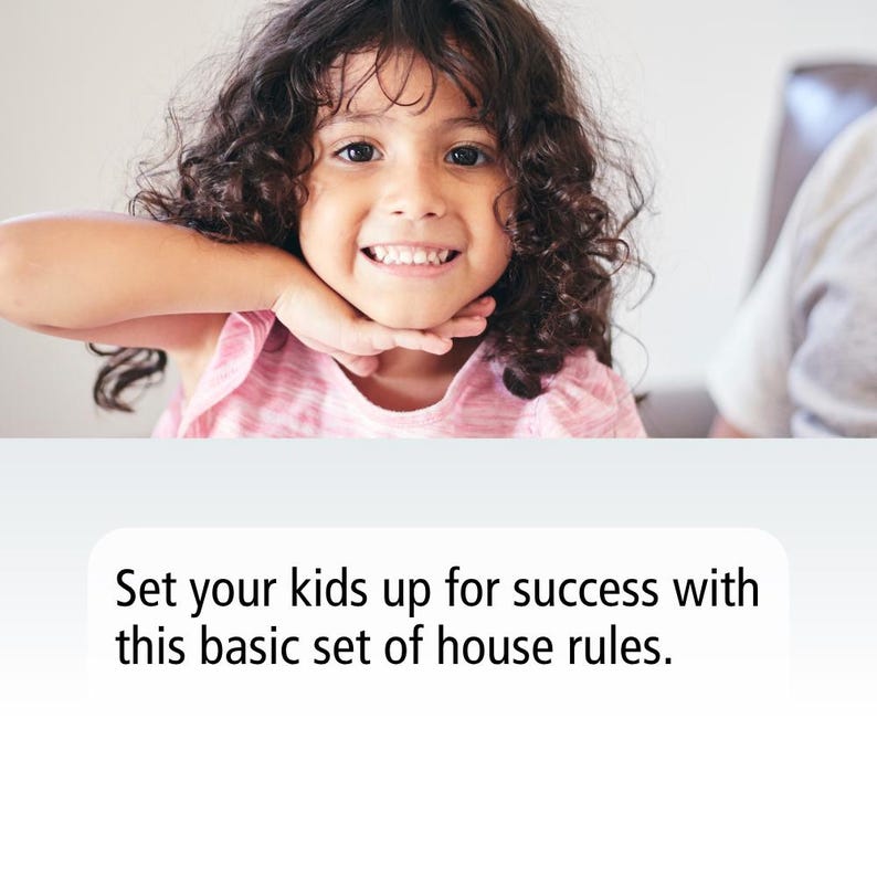 House Rules for Kids: Picture Chart, Family Printable (A4 Size PDF ...