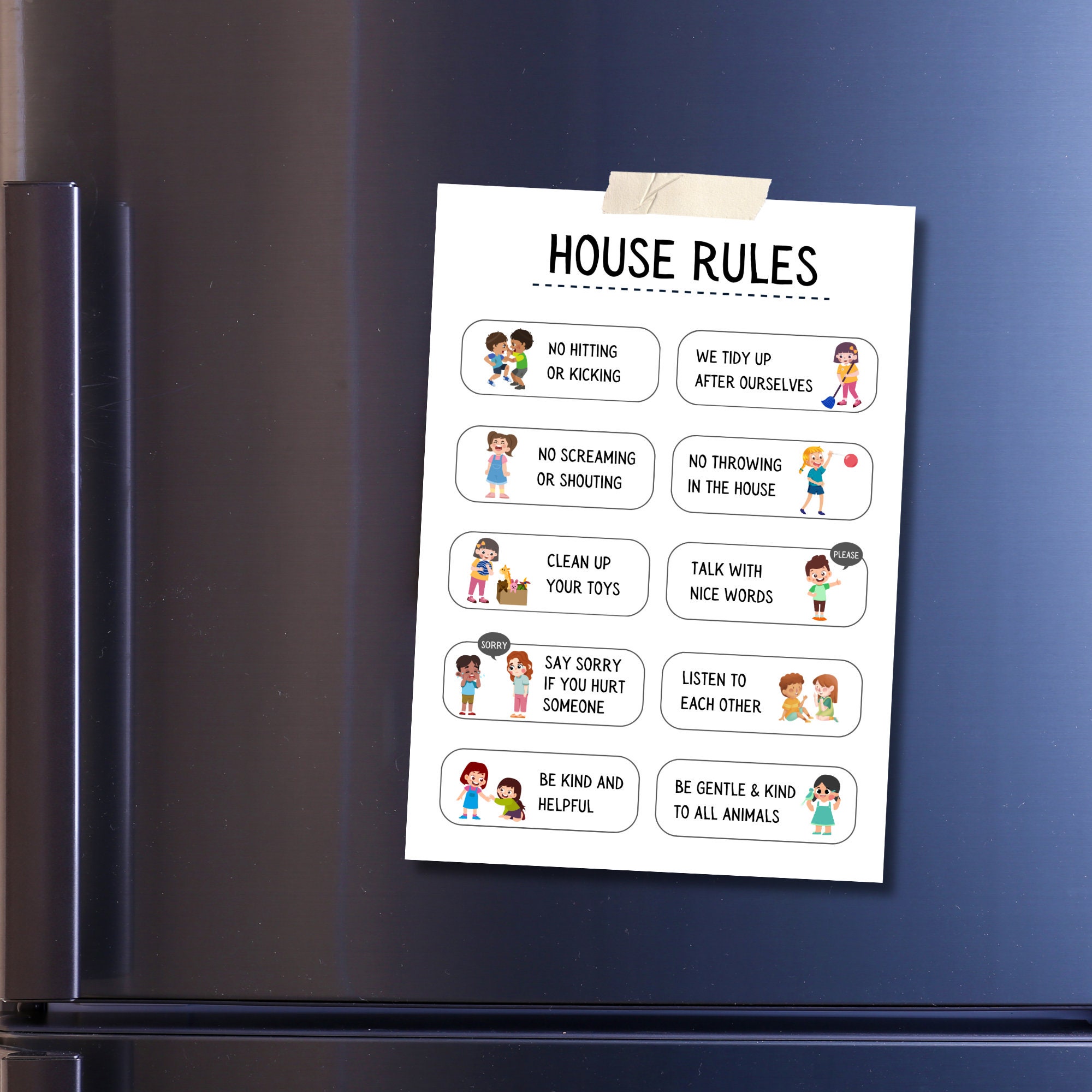 House Rules for Kids | Family House Rules | Easy-to-understand With ...