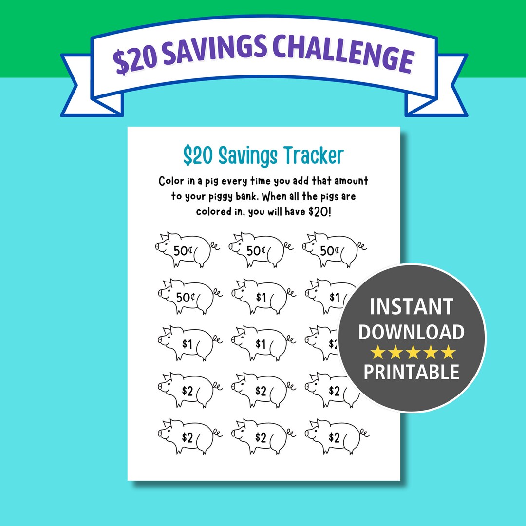 Kids Ways to Save Money | Savings Challenge | Earn Money Tracker for ...