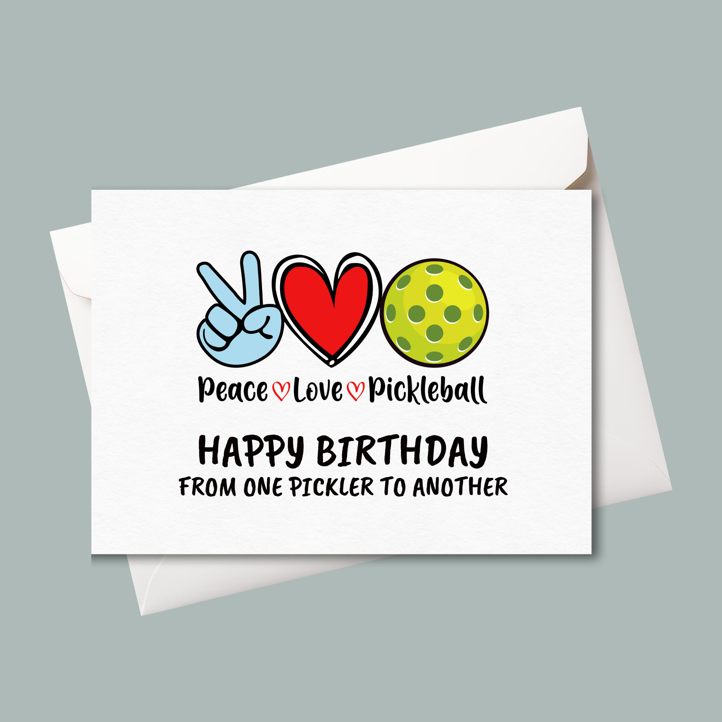 Printable Pickleball Birthday Card Happy Birthday Card Downloadable ...