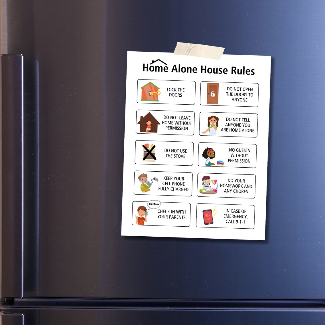 Home Alone House Rules for Kids Family Rules for Kids Staying Home ...