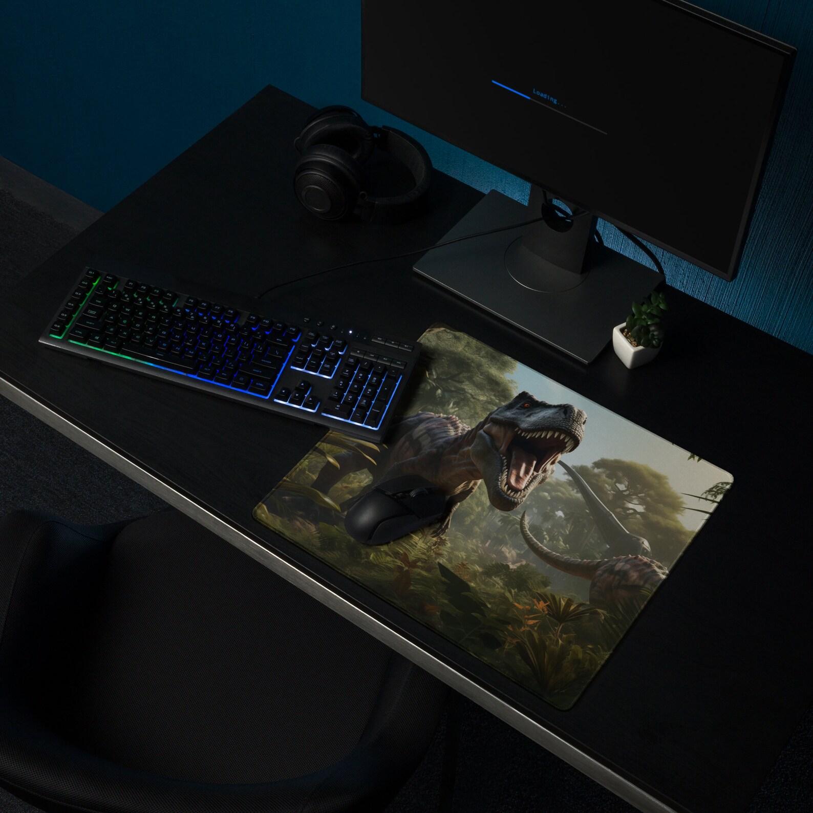 Dinosaur World Jungle Desk Mat Jurassic Rainforest Wildlife ...